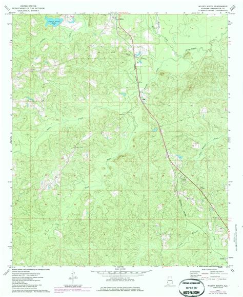 Classic Usgs Millry South Alabama 75x75 Topo Map Mytopo Map Store