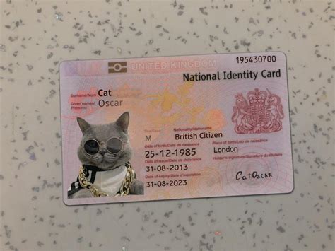 Uk Identity Card Editable File