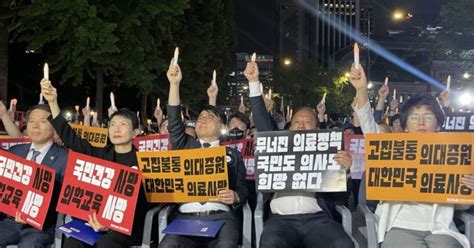 의협 의대 증원 반대 촛불집회 개최 파업 발표는 無