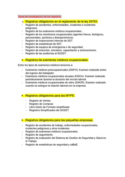 Investigacion De Registros Brayan Smith Tarea De Investigaci N De