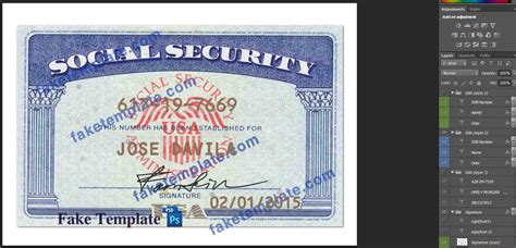 Editable Social Security Card Template