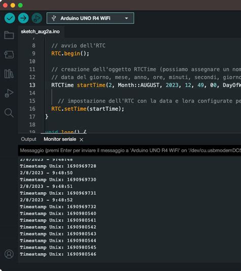 Realizziamo Un Orologio Con Lrtc Di Arduino Uno R4 Wifi Michele Maffucci