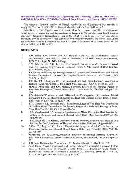 Experimental Investigation Of Laminar Mixed Convection Heat Transfer Pdf