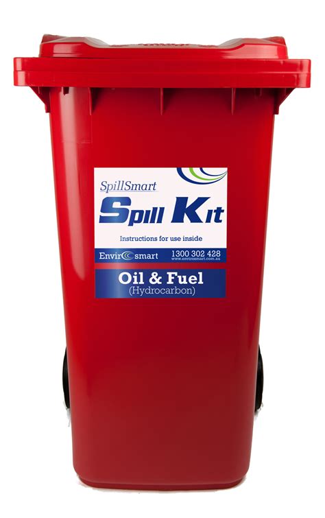 Spillsmart Spill Kit 240lt Wheelie Bin Oil And Fuel Hydrocarbon