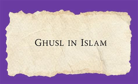 Ghusl In Islam Islamic Guru