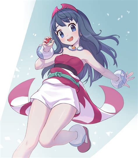Safebooru 1girl D Akari Pokemon Anklet Bangs Black Hair Blue Eyes