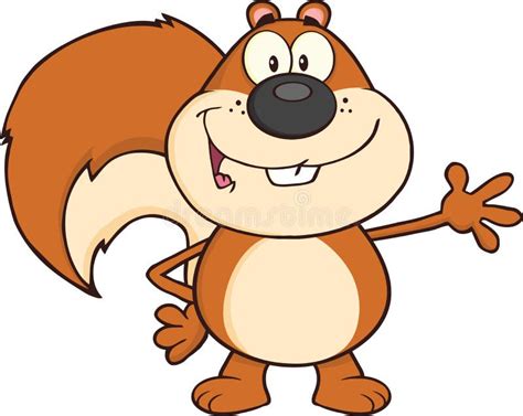 Ondulação De Sorriso Do Personagem De Banda Desenhada Do Esquilo