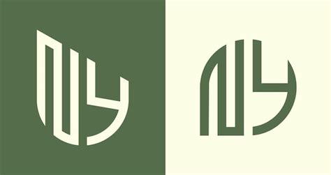 Premium Vector Creative Simple Initial Letters Ny Logo Designs Bundle