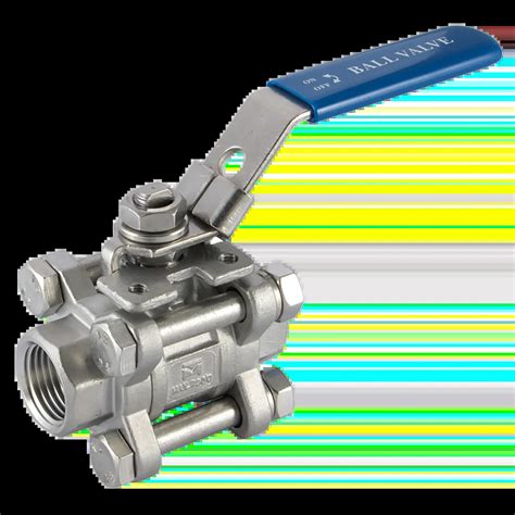 316 Stainless Steel 3 Piece Ball Valve With Ptfe Seal Bspp Pneumatics