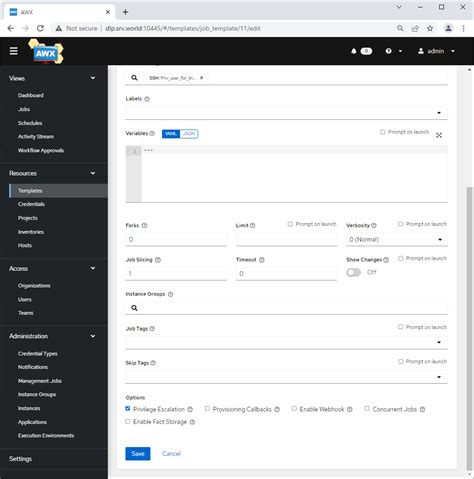 Centos Stream 8 Ansible Awx Add Job Templates Server World