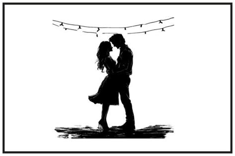 Couple Dancing Silhouette String Lights Graphic By Fijulanam468