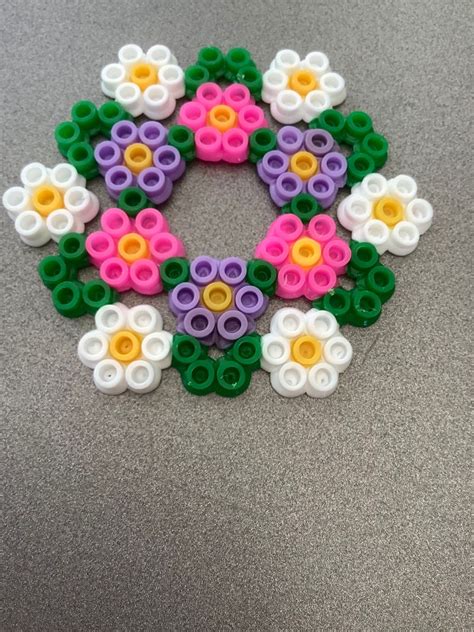 Hama Flower Strijkparels Fuse Beads Hama Beads Easy Perler Beads