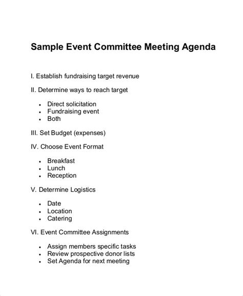Committee Agenda 9 Examples How To Write Format Pdf