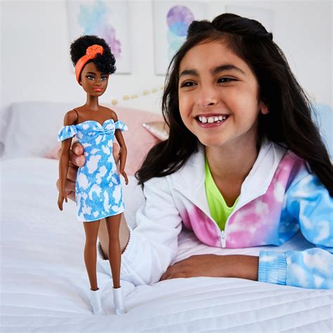 Barbie Fashionistas Doll 185 Bleached Demin Dress Smyths Toys Uk