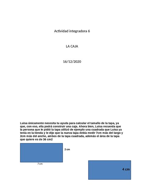 Modulo 11 Actividad Integradora 6 Ejercicios De Matemáticas Docsity