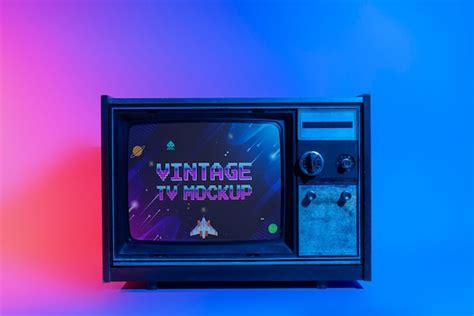 Premium Psd Vintage Television Mockup Design