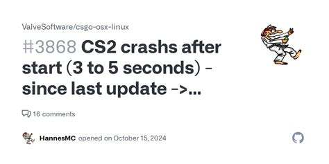 Cs2 Crashs After Start 3 To 5 Seconds Since Last Update 15102024