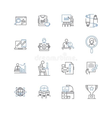 Organization Premises Line Icons Collection Environment Space Layout Design Office