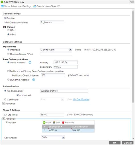 ATP VPN USG FLEX How To Manually Configure A Site To Site VPN Tunnel Zyxel Support Campus USA