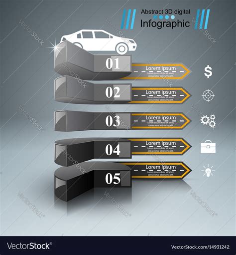 Road Infographic Design Template And Marketing Vector Image