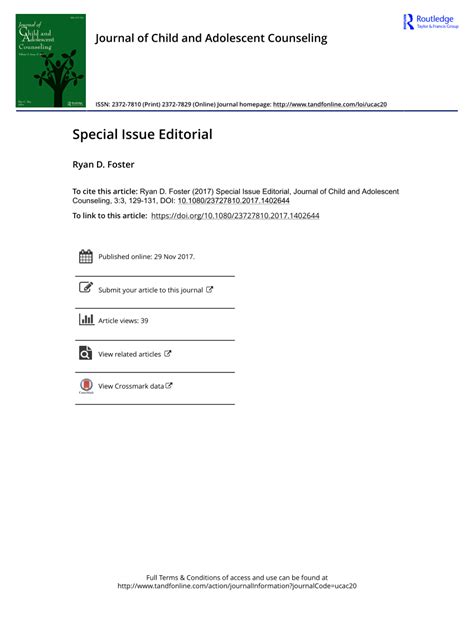 Pdf Special Issue Editorial