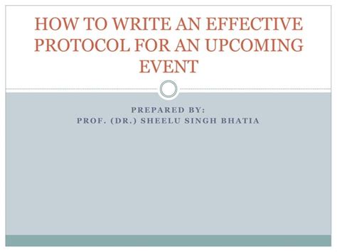 Protocol Writingppt Protocol Writingppt