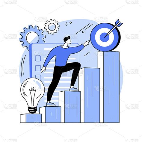业务任务抽象概念矢量插图。