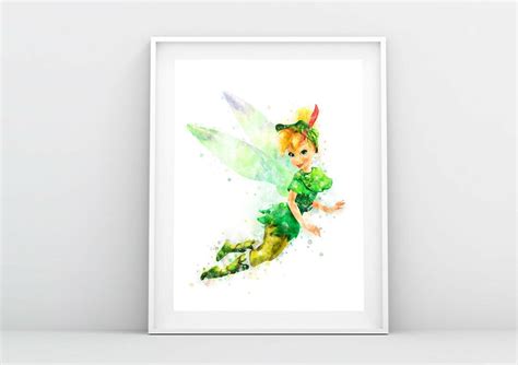 Tinkerbell Art Print Tinkerbell Poster Peter Pan Never Grow Up