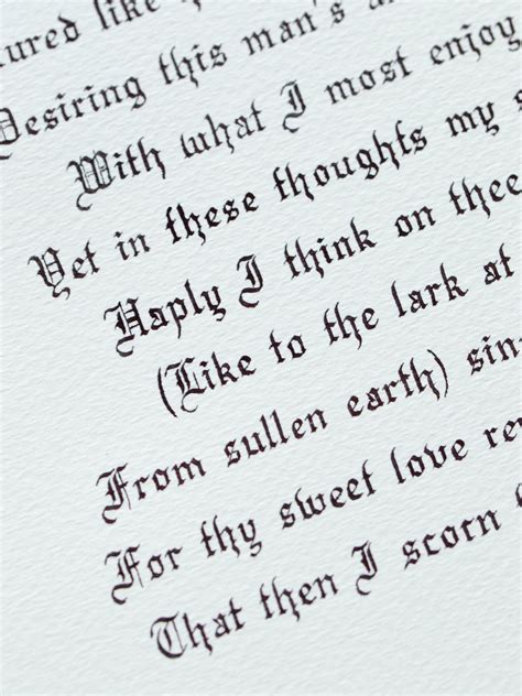 Custom Calligraphy Old English Lettering Handwritten Poem Calligraphy Custom Print Gothic