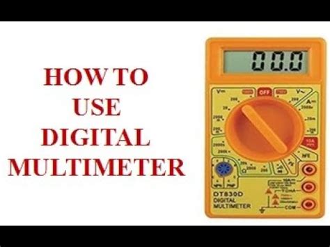 HOW TO USE MULTIMETER VOLTAGE CURRENT RESISTOR MEASUREMENT MULTIMETER EXPLAINED