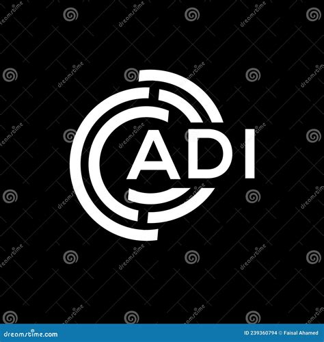 Diseño De Logotipo De Letra Adi En Fondo Negro Concepto De Logo De La