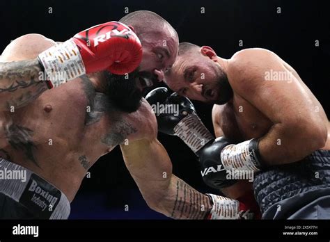 Patrick Korte Left And Hughie Fury In The Heavy Weight Bout At