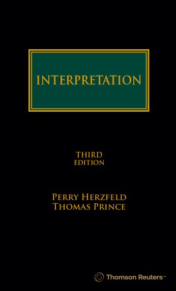 Interpretation Third Edition Book Thomson Reuters Australia