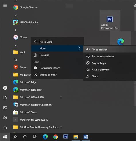 How To Pin Shortcuts To The Taskbar On Windows 10 10 Ways MiniTool