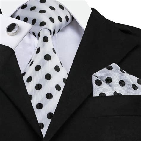 La cravatte C Ensemble De Boutons De Manchette Pour Hommes Cravate Rouge À Pois Design À