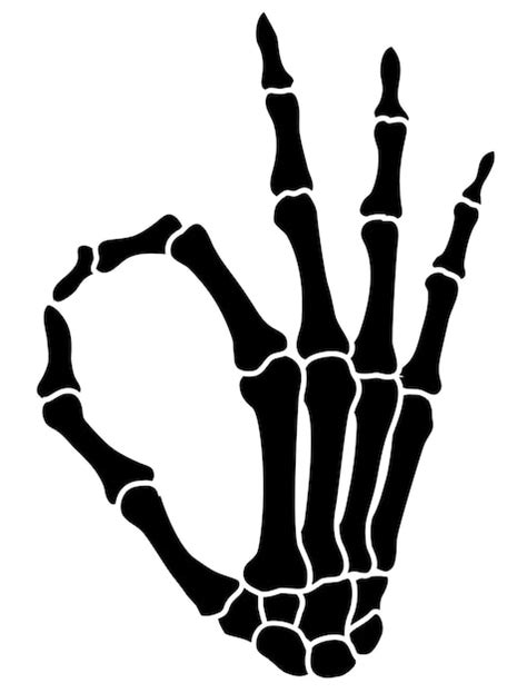 Premium Vector Skeleton Bone Thumb Up Hand Sign