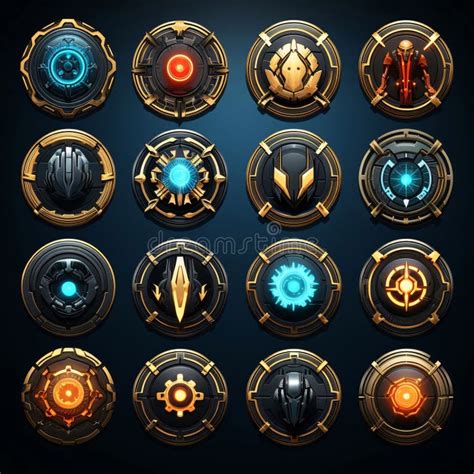 Futuristic Game User Interface Gui Gui Design Elements Stock Illustration Illustration Of