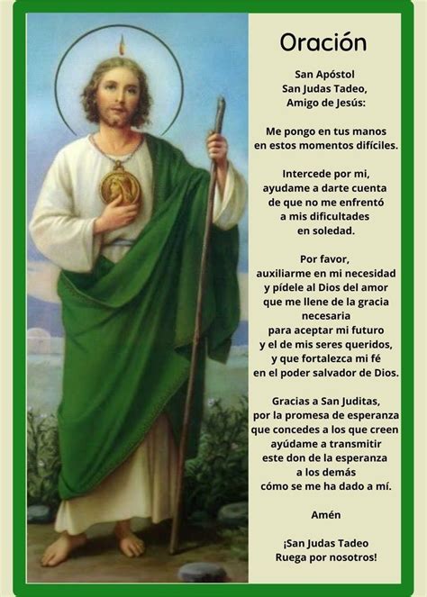 Oraciones Cristianas A San Judas Tadeo Artofit