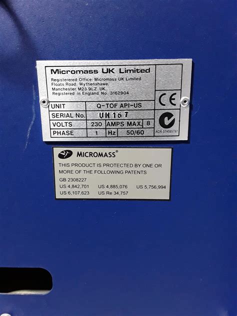 Waters Q Tof Api Us Mass Spectrometer With Ms And Ms Ms Capabilities