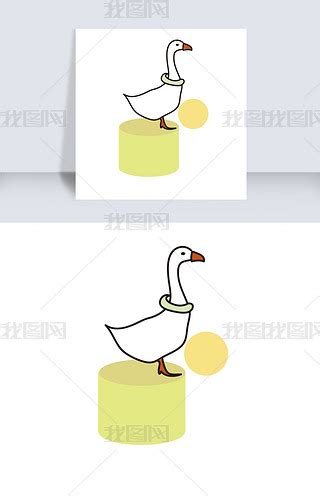 鸭子在河边的简笔画专题模板 鸭子在河边的简笔画图片素材下载 我图网