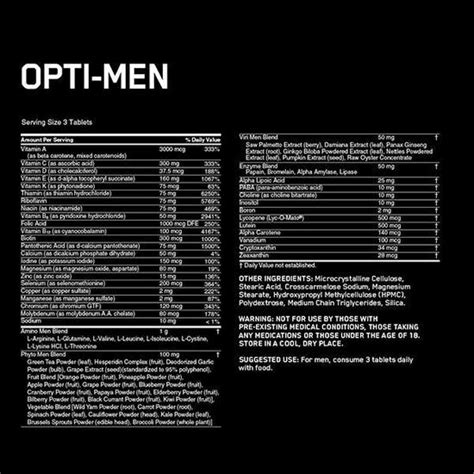 Optimum Nutrition OPTI-MEN 90таб – Power Beauty
