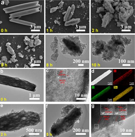 A SEM A C And E G HR TEM And D STEM EDX Mapping Images Of Download Scientific Diagram