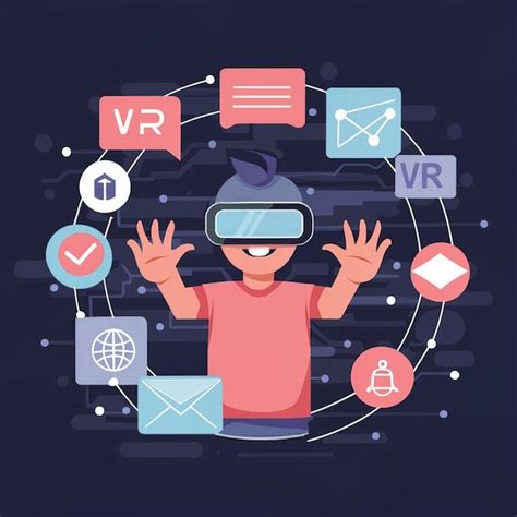 Premium Vector Illustrations Vector Web Technologies Virtual Reality