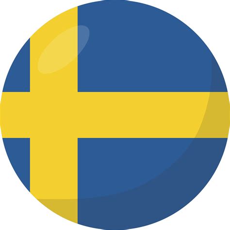 Sweden Flag Circle 3d Cartoon Style 33843617 Png
