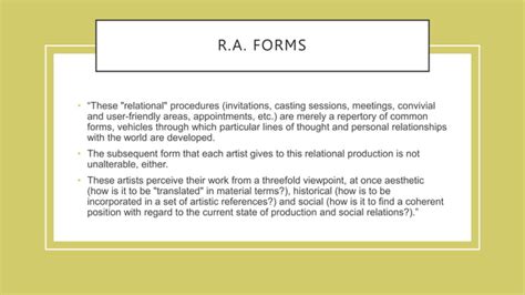 Relational Aesthetics Pptx