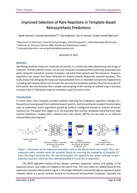 Pdf Improved Selection Of Rare Reactions In Template Based Retrosynthesis Predictions