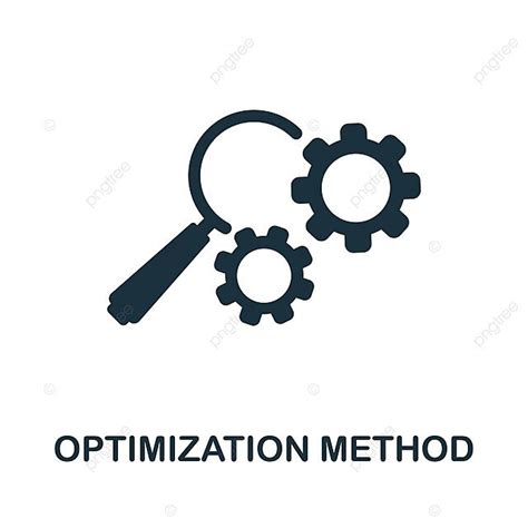 monochrome optimization method icon for web design and infographics vector development