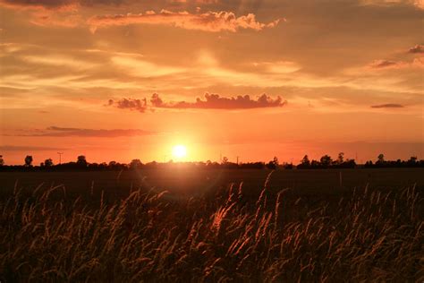 Abendstimmung Afterglow Agriculture Countryside Crop Cropland