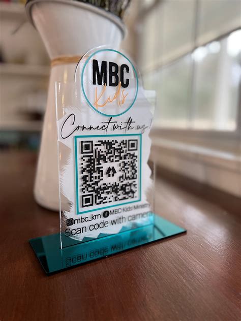 Connect With Your Customers Easily And Quickly With A Table Top Or Hanging QR Code Sign This