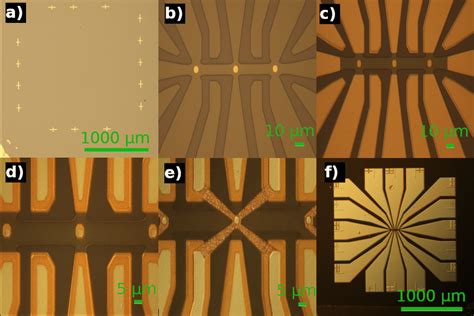 4 Microscope Pictures Of All Optical Lithographic Process Steps For A